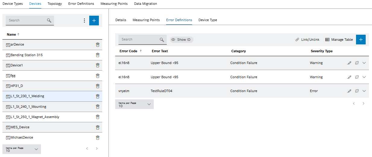 Manage or create a new error definition for a device :: Nexeed Learning ...