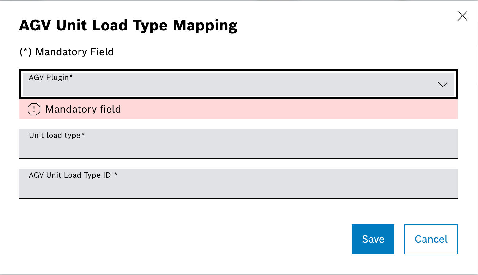 AGV Unit Load Type Mapping :: Nexeed Learning Portal
